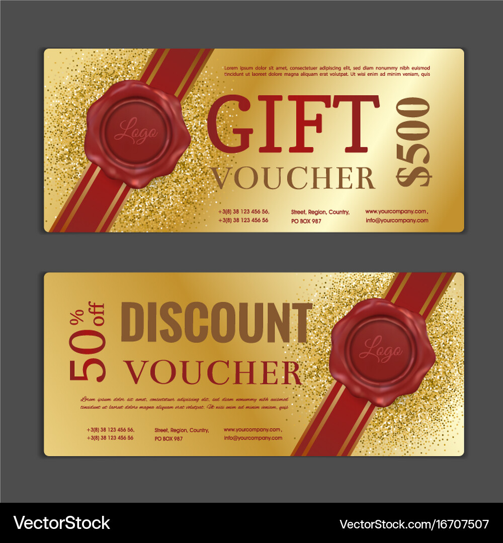 Gift voucher template can be use for shopping Vector Image