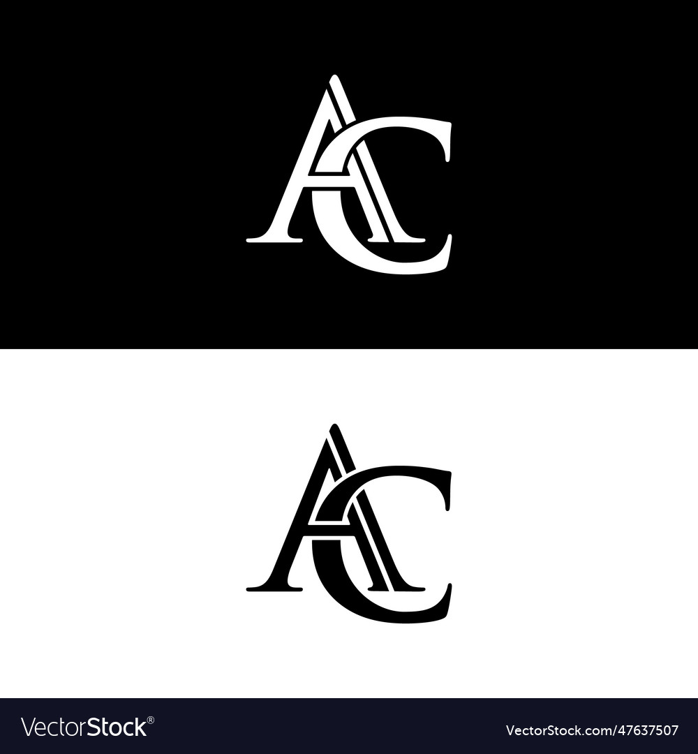 Letter ac logo design template monogram logo Vector Image