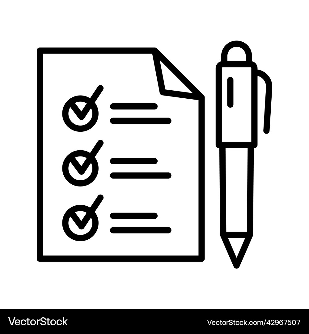 Planning icon check list clip board and pen Vector Image