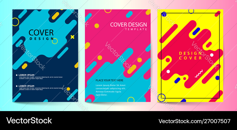 Printed cover template with abstract colorful Vector Image