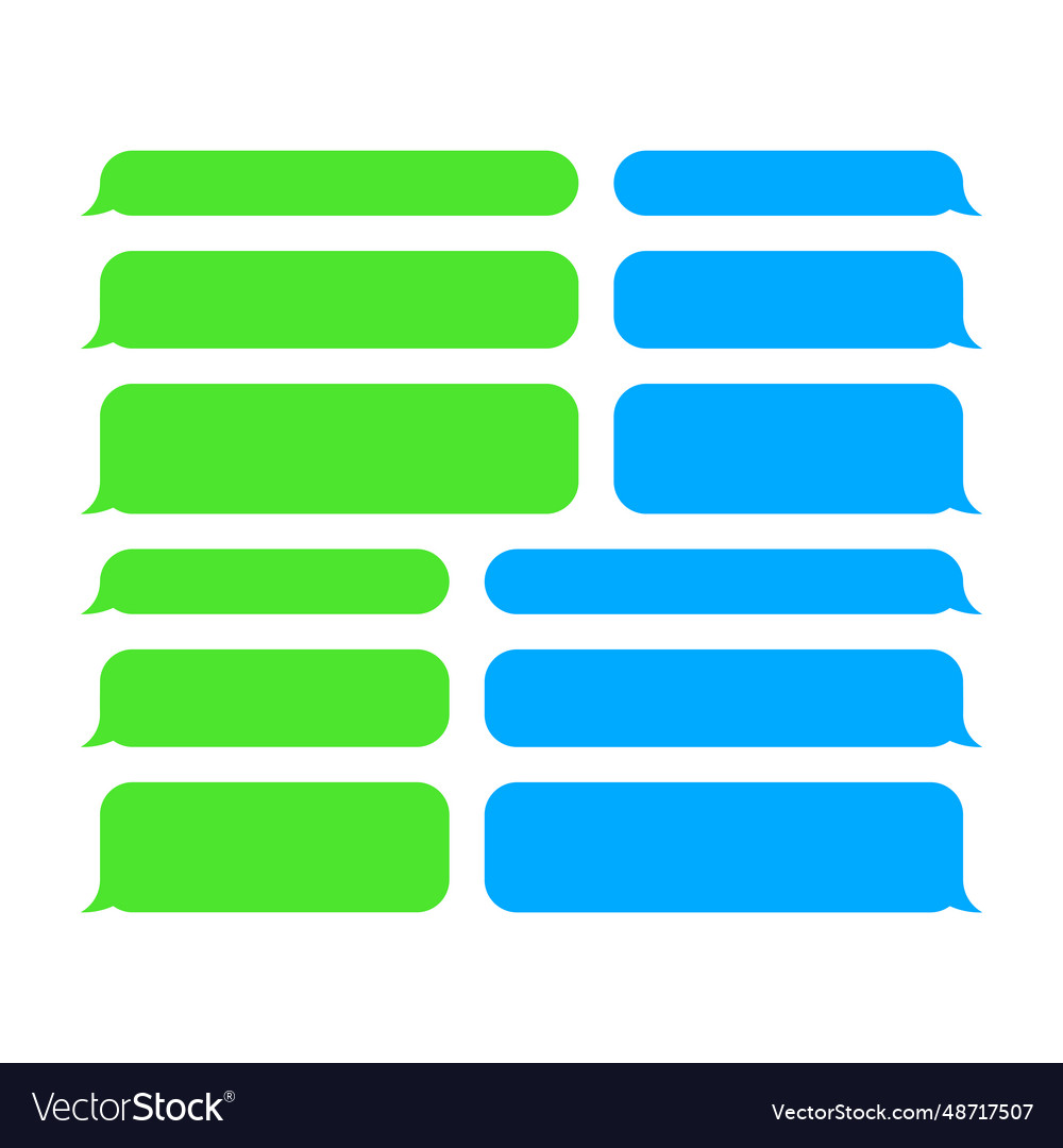 Sms message icons chat bubble speech set Vector Image
