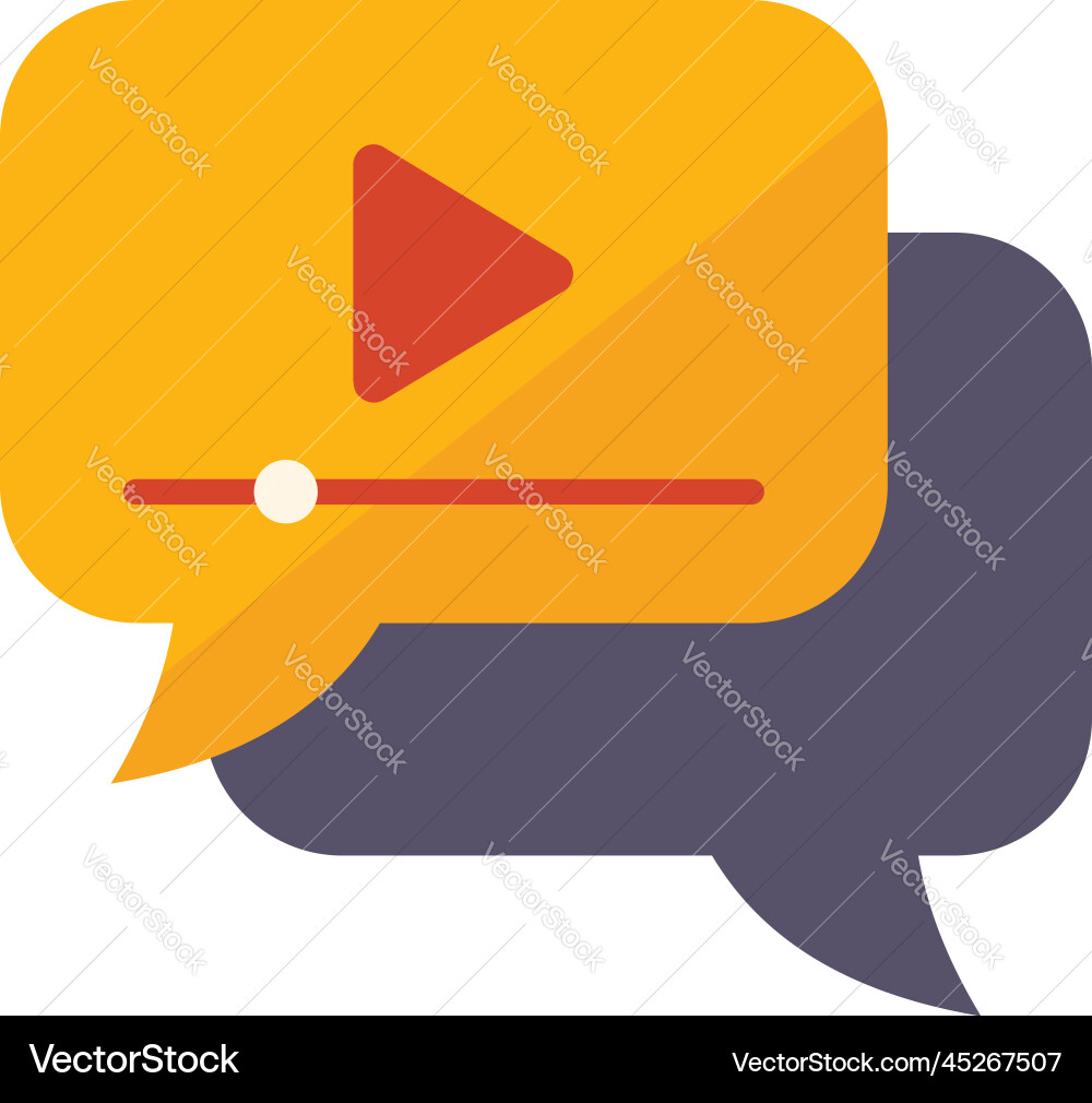Social media chat icon flat online Royalty Free Vector Image