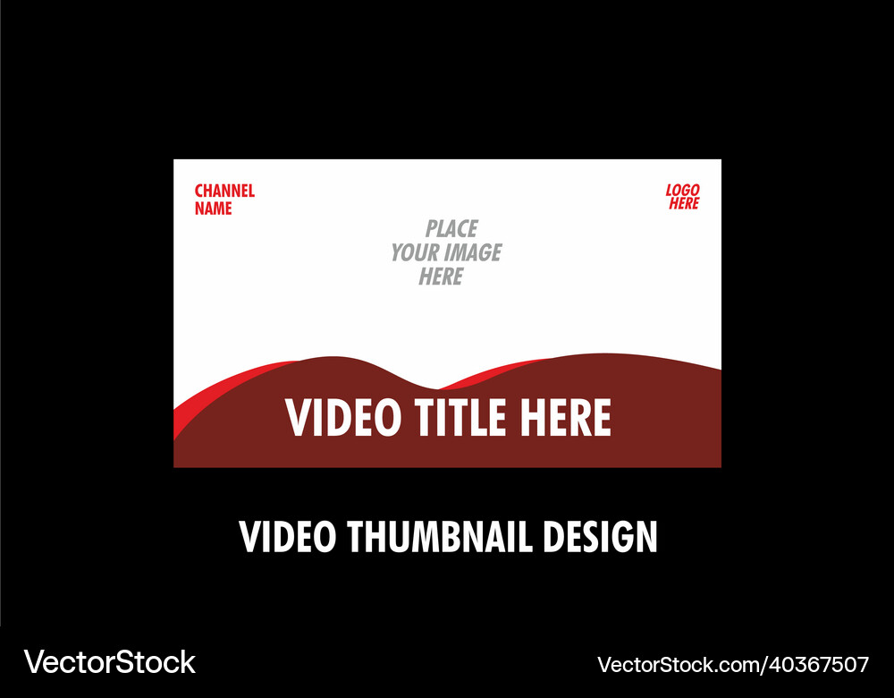 Unique graphic of video thumbnail design Vector Image