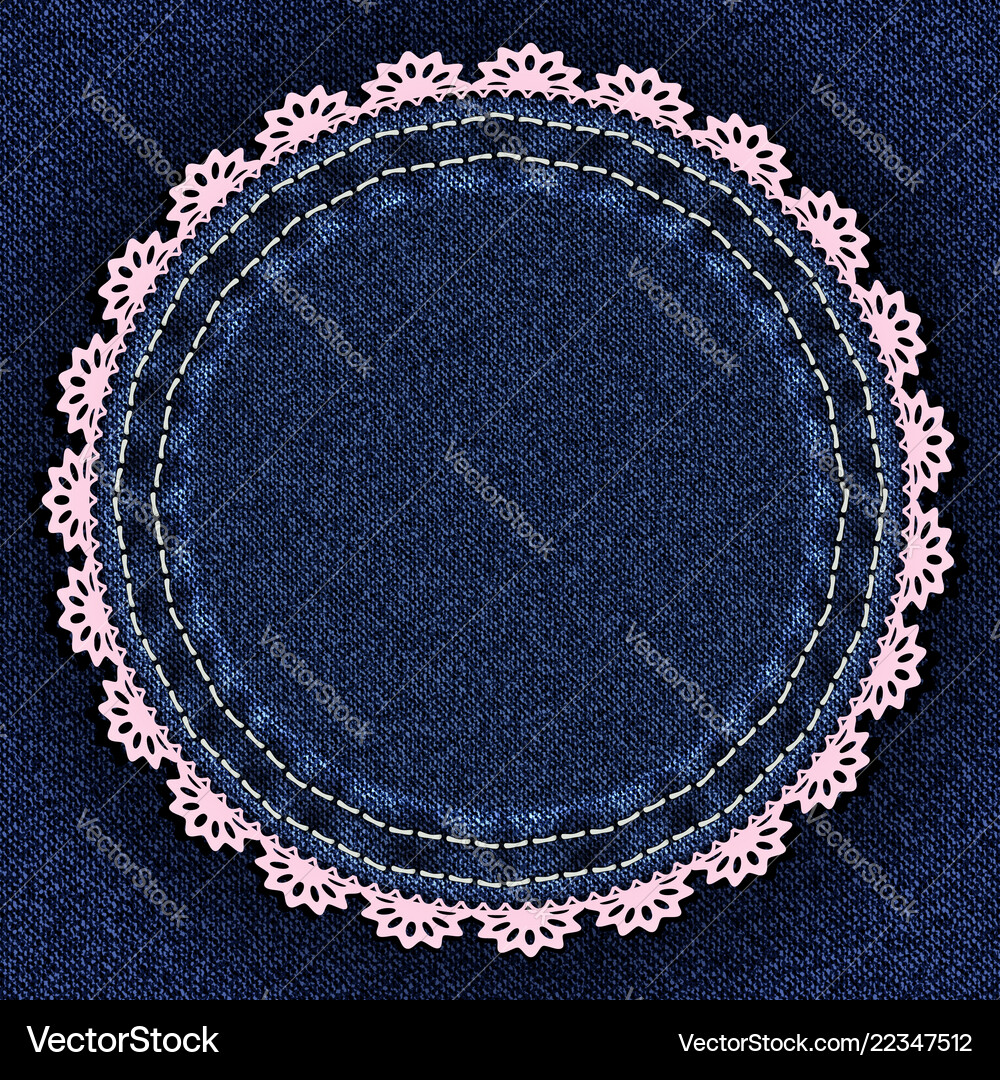 Blue Denim Patchwork Background Royalty Free Vector Image