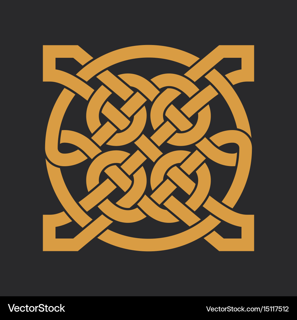 Celtic knot ethnic ornament geometric design Vector Image