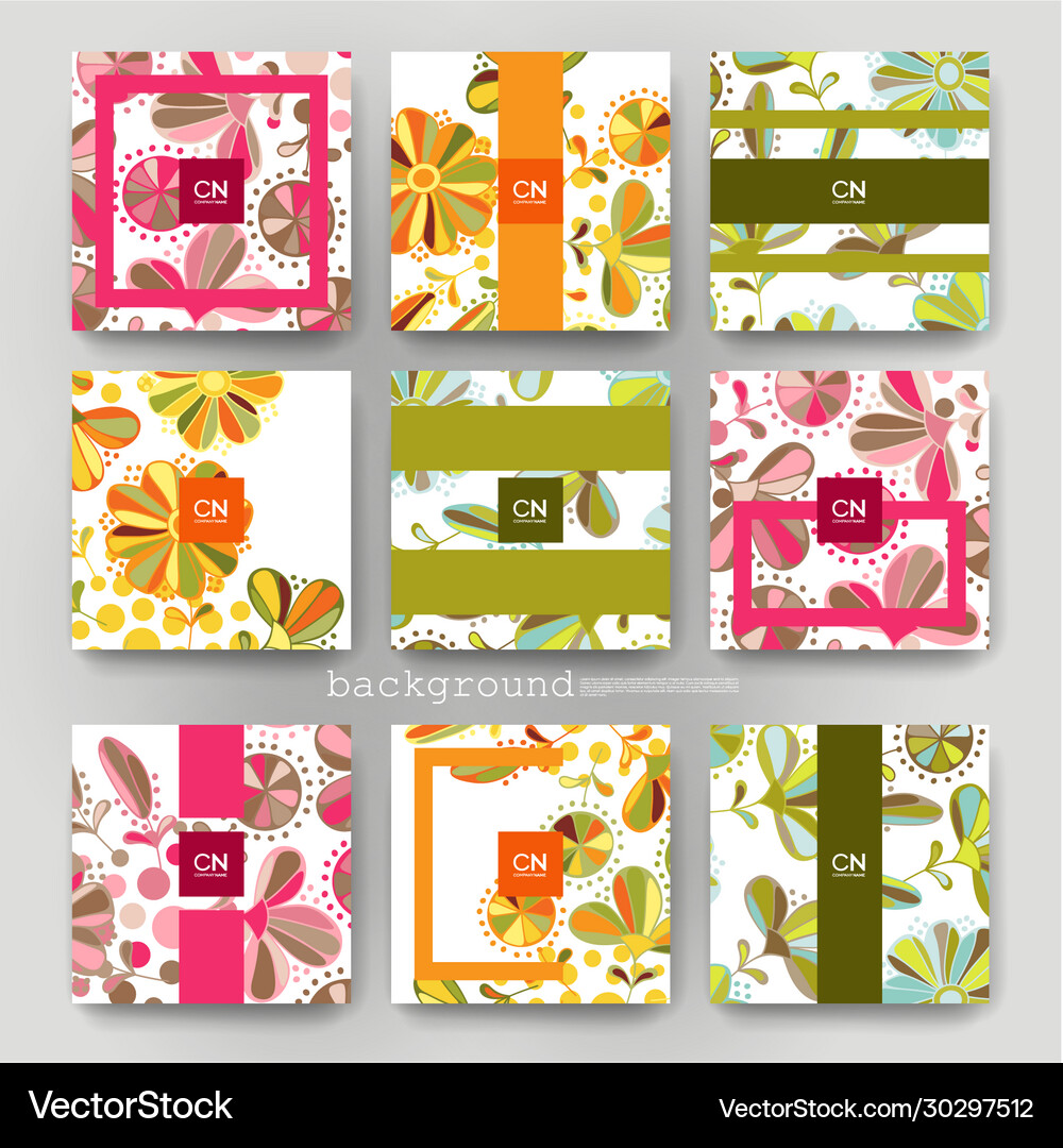 Floral ornament brochure template flyer layout Vector Image