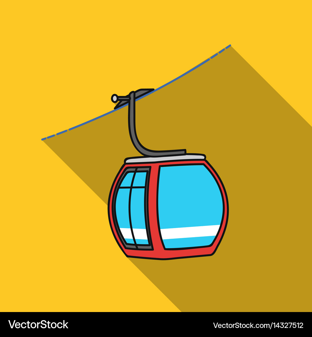 Funicular icon in flate style isolated on white Vector Image