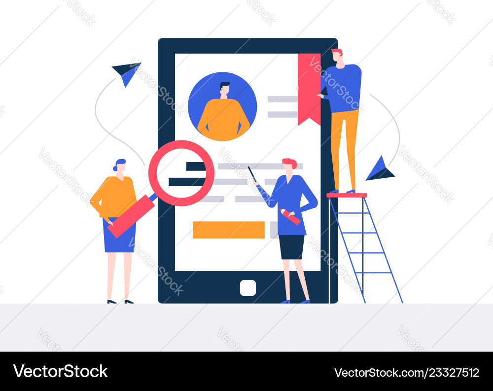 Hr management - flat design style colorful Vector Image