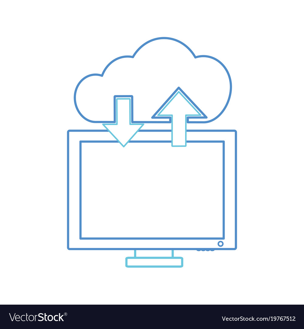 Isolated computer design Royalty Free Vector Image