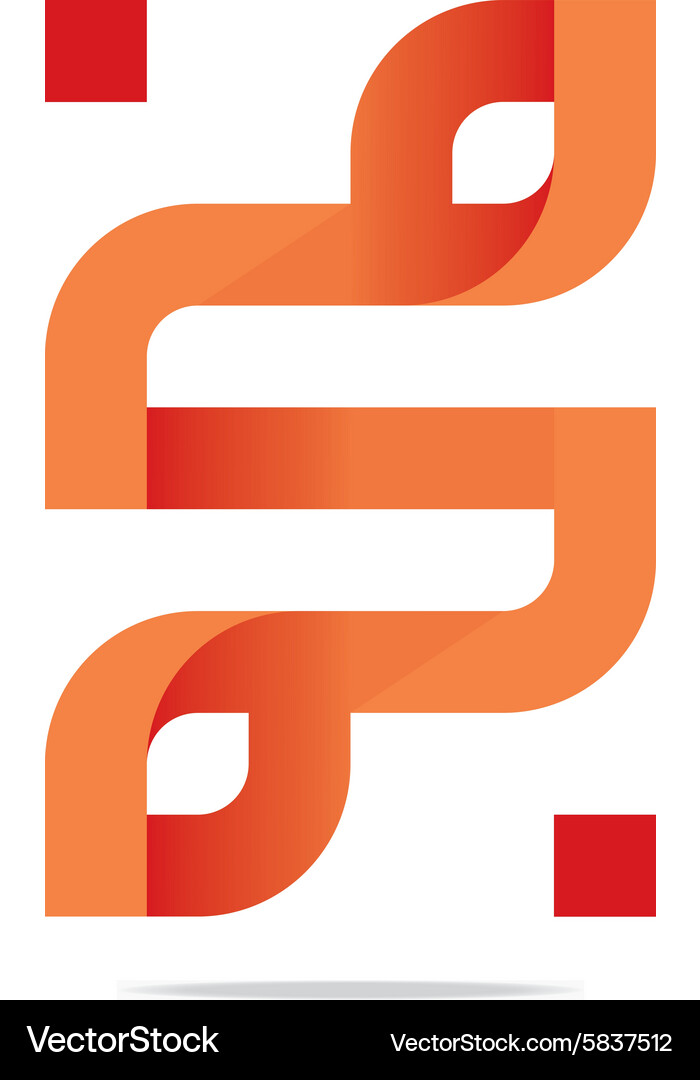 Logo letter infinity alphabet lettering s design Vector Image