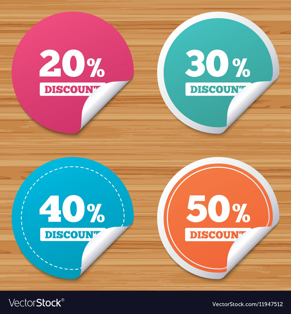 Sale discount icons special offer price signs Vector Image