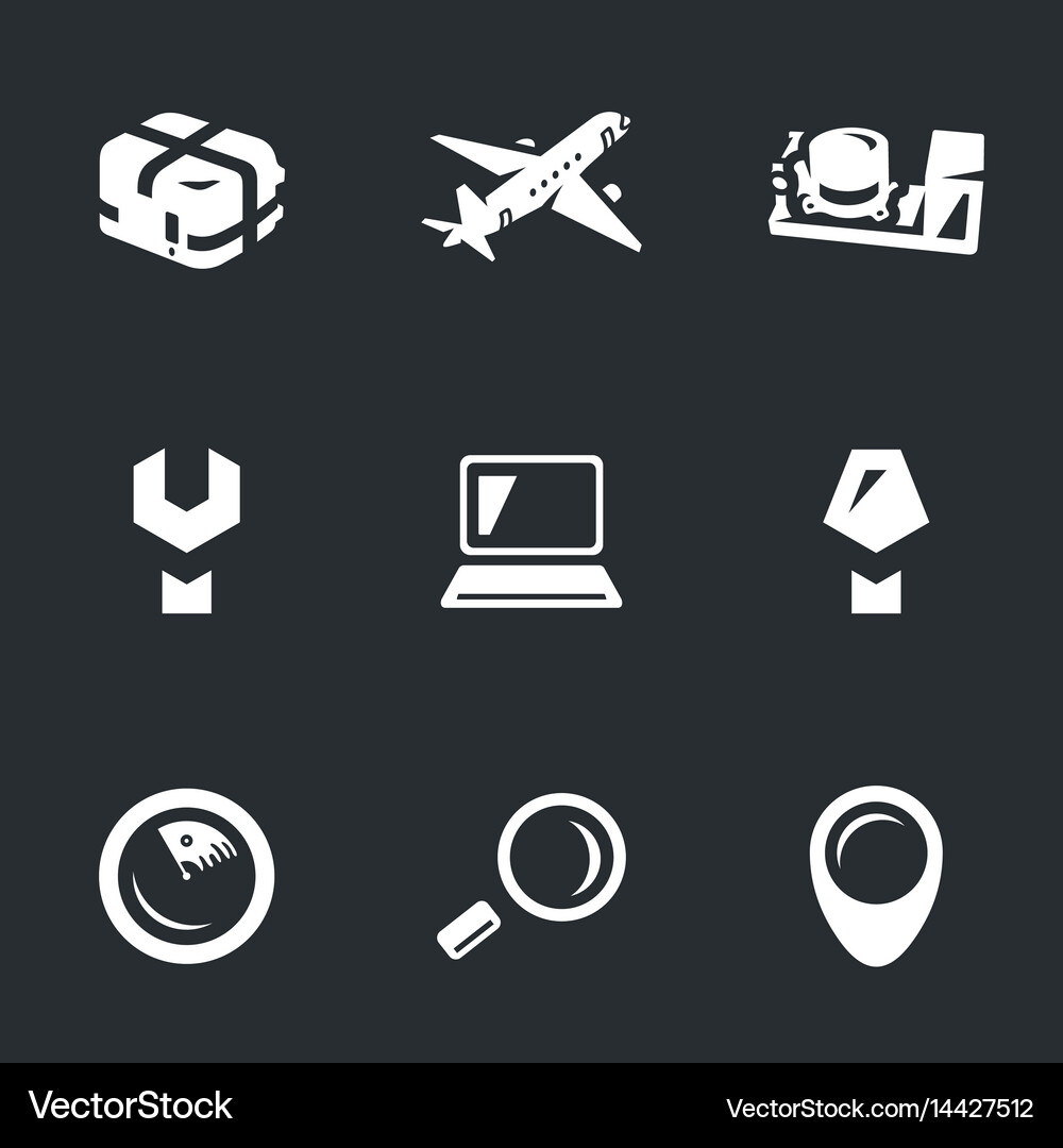 Set aircraft flight recorder icons Royalty Free Vector Image