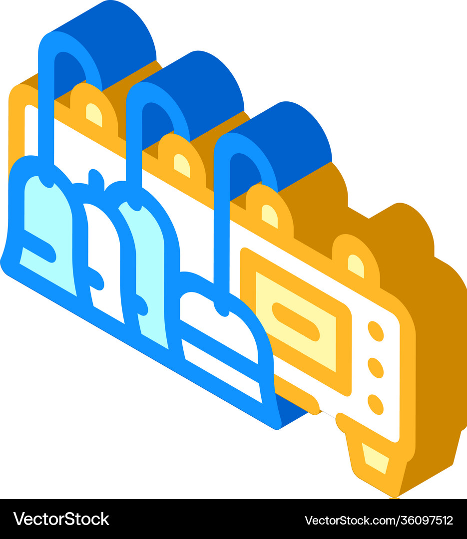 Vacuum massage apparatus isometric icon Royalty Free Vector