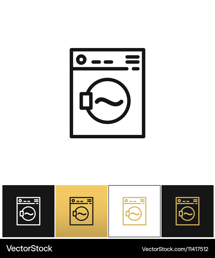 Washing machine sign or laundry rotating washer Vector Image