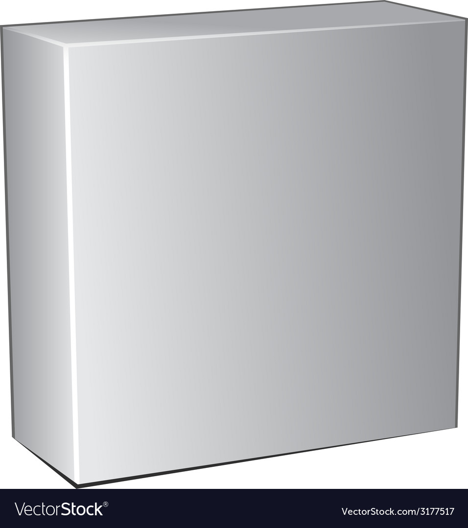 3d box Royalty Free Vector Image - VectorStock