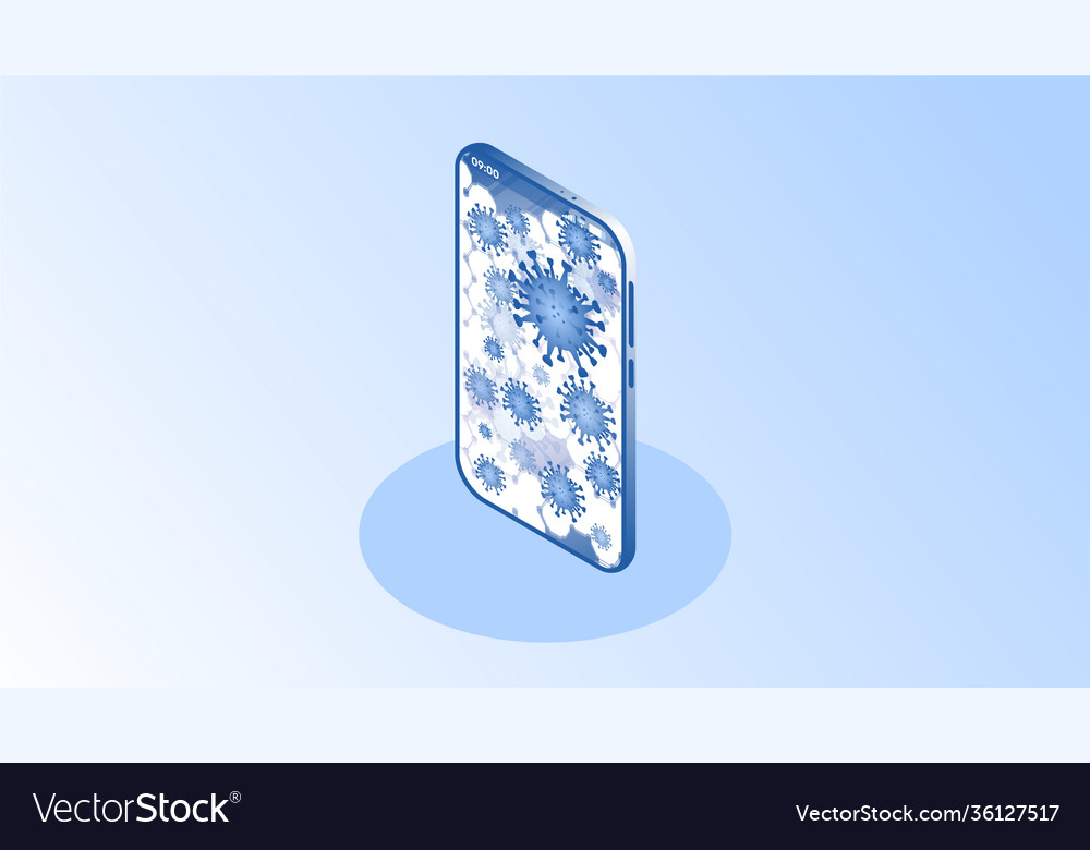 An analysis coronavirus data is displayed Vector Image