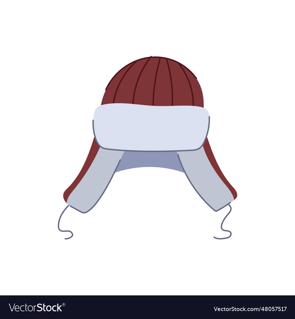 Child winter hat kid cartoon Royalty Free Vector Image