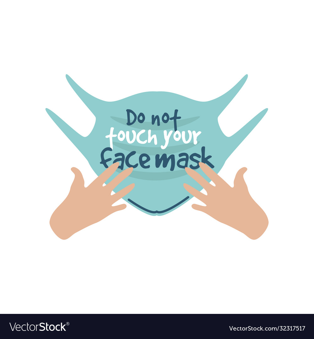 Do not touch your face avoid Royalty Free Vector Image