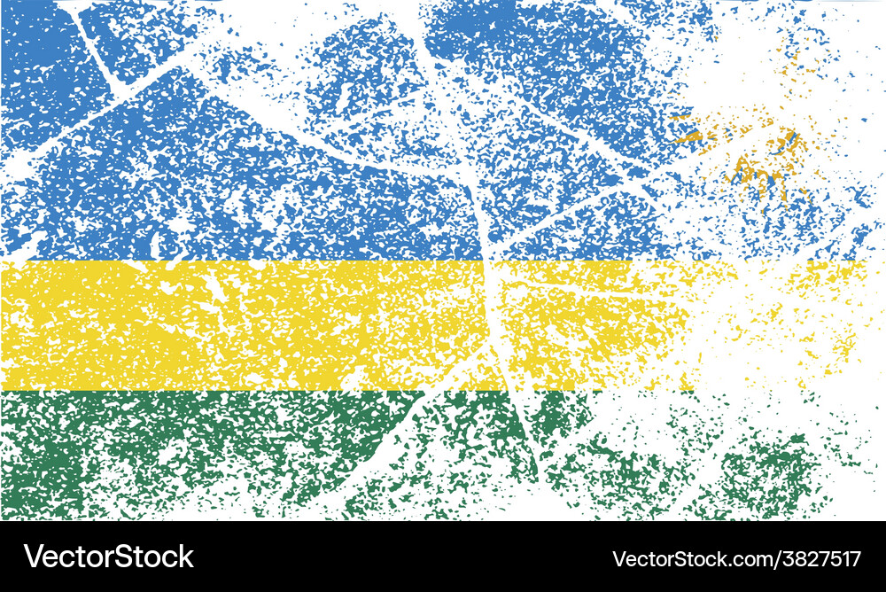 Flag of rwanda with old texture Royalty Free Vector Image