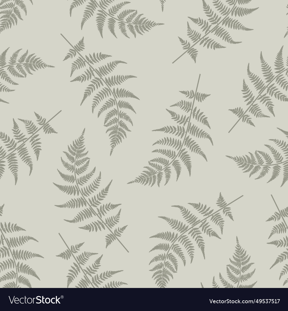 Floral seamless pattern with ferns Royalty Free Vector Image