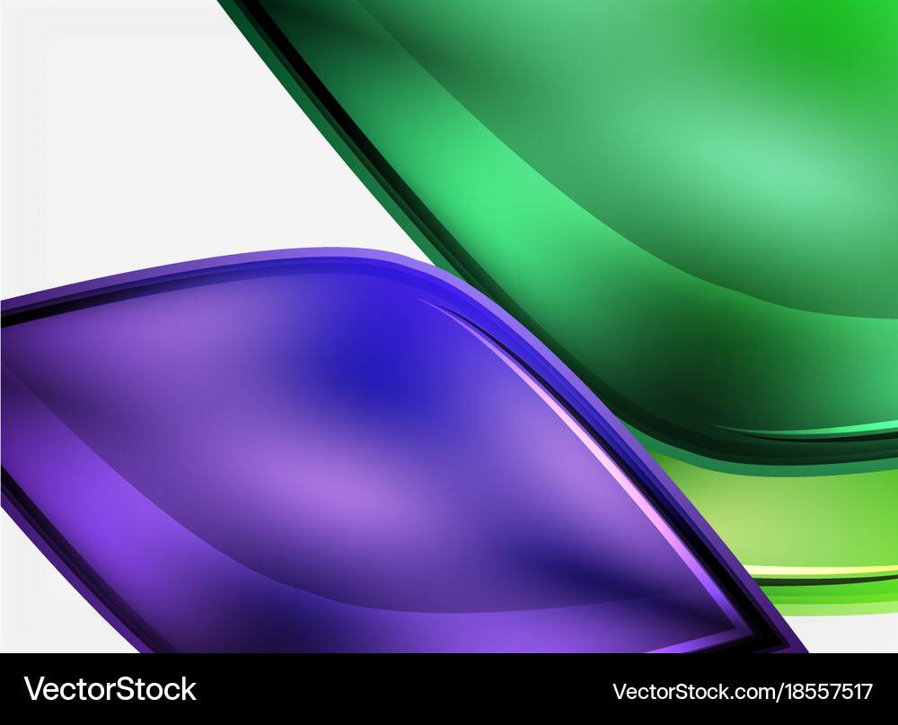 Glossy glass shapes abstract background Royalty Free Vector
