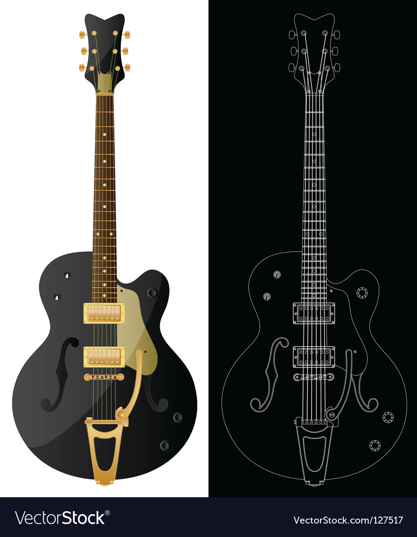 Guitars Royalty Free Vector Image - VectorStock
