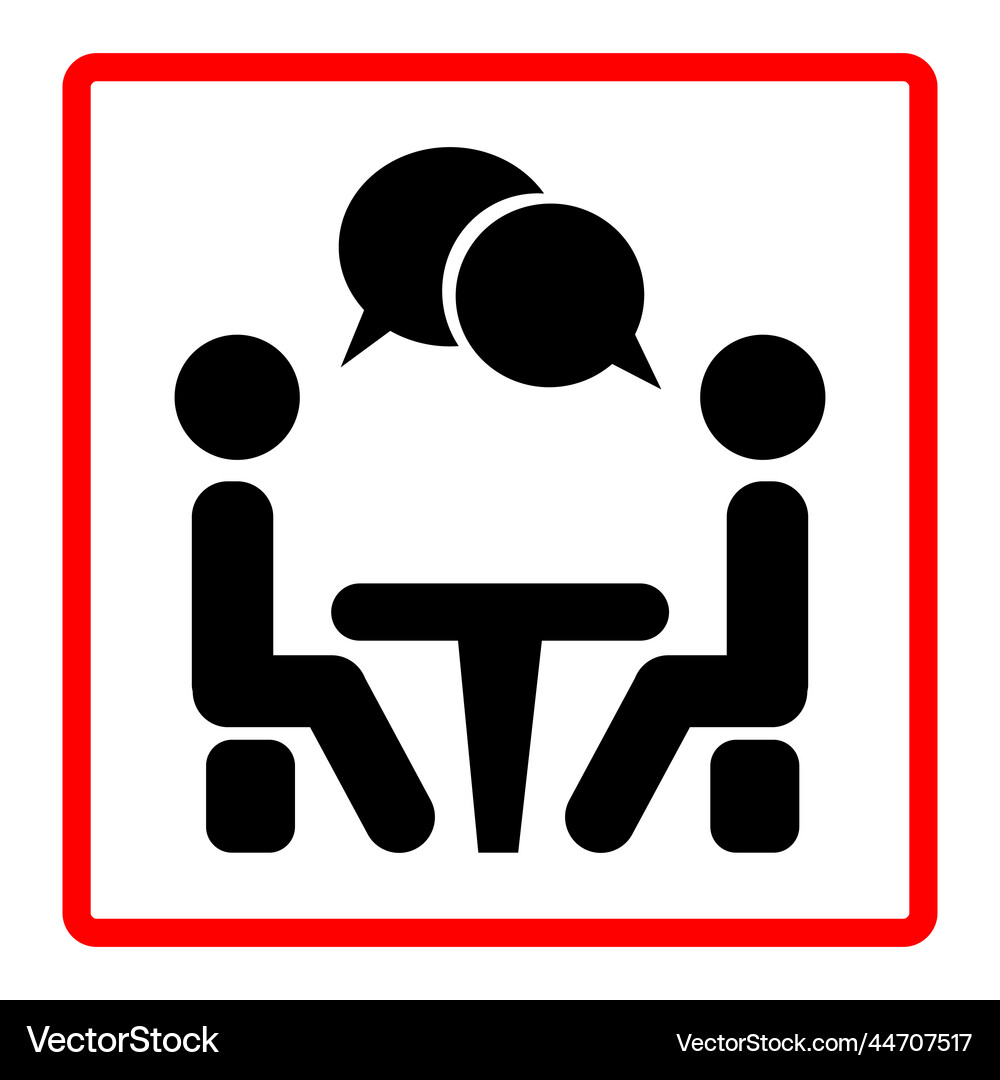 Icon conference people sitting around the table Vector Image