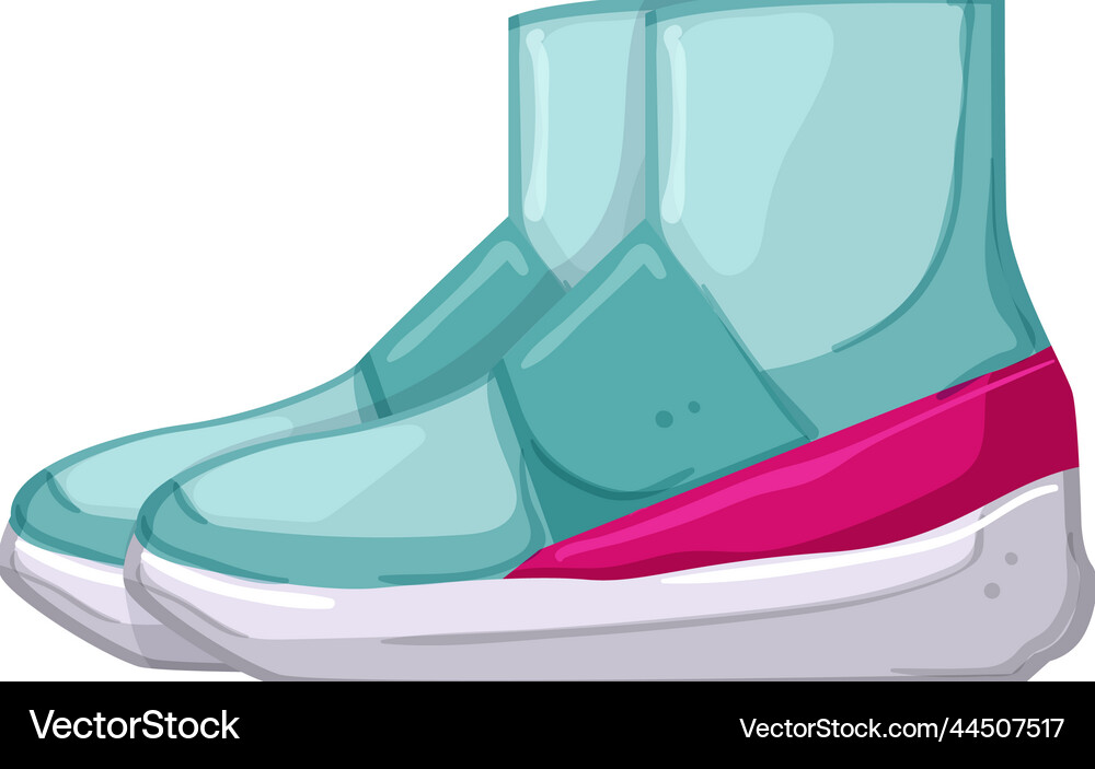 Pair kid shoes cartoon Royalty Free Vector Image