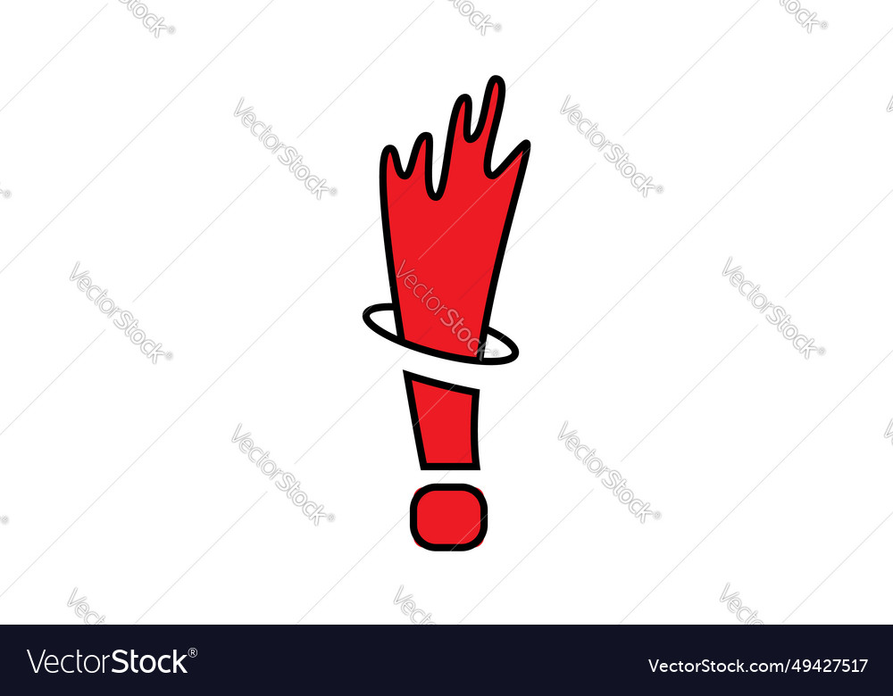 Warning Message Exclamation Mark Icon Attention Vector Image
