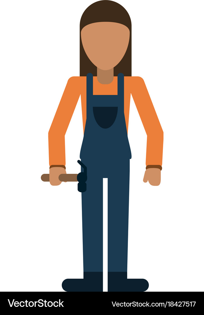 Woman worker avatar full body Royalty Free Vector Image