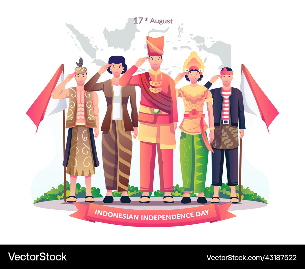 A group of people in different traditional Vector Image