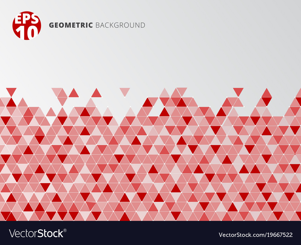 Abstract red geometric triangle structure Vector Image
