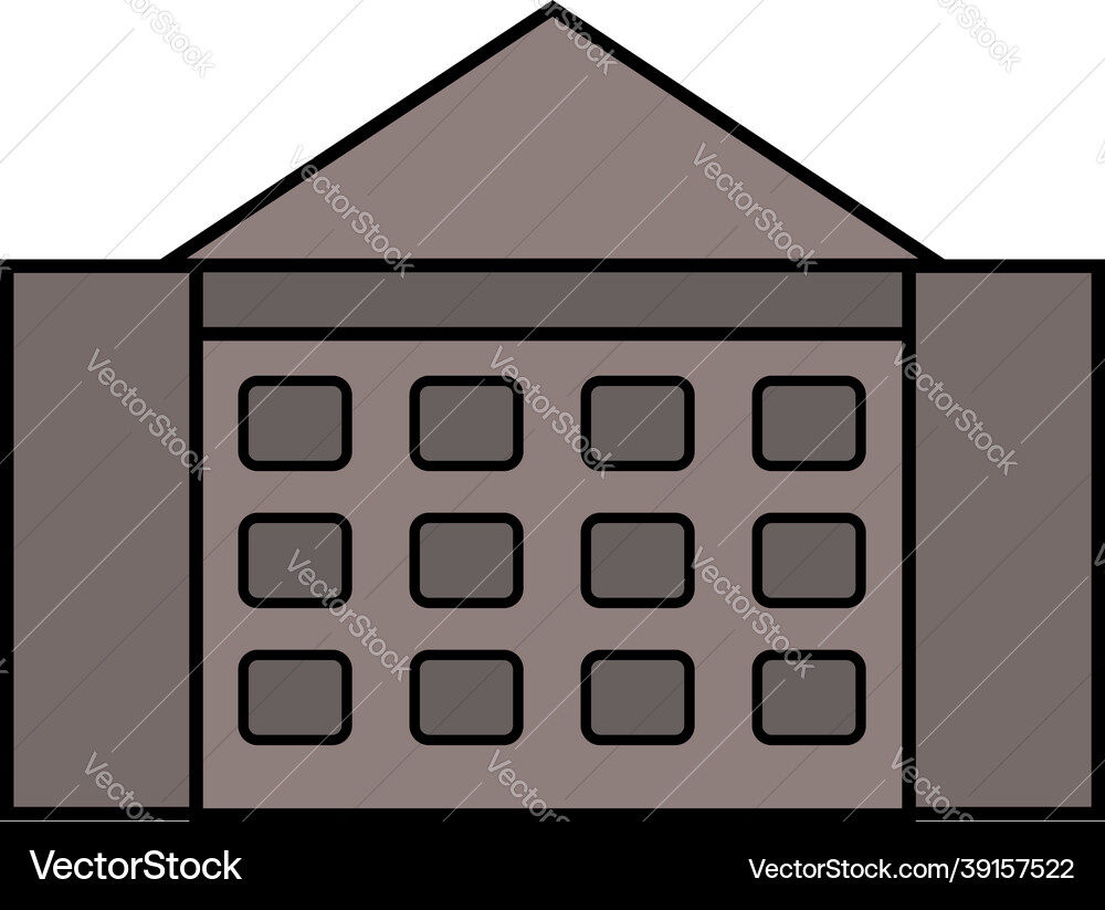 Big bank building on a white background Royalty Free Vector