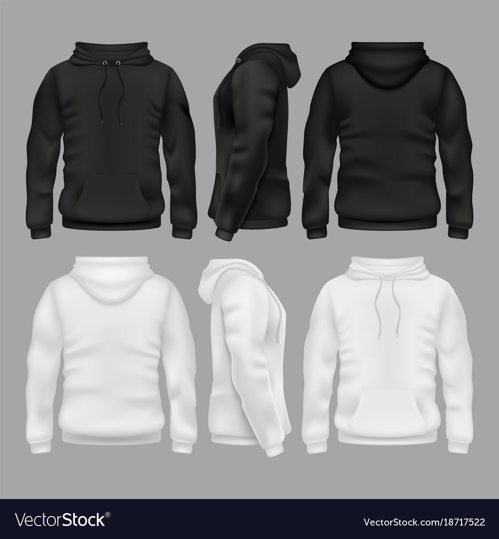 Vector Black Hoodie Template