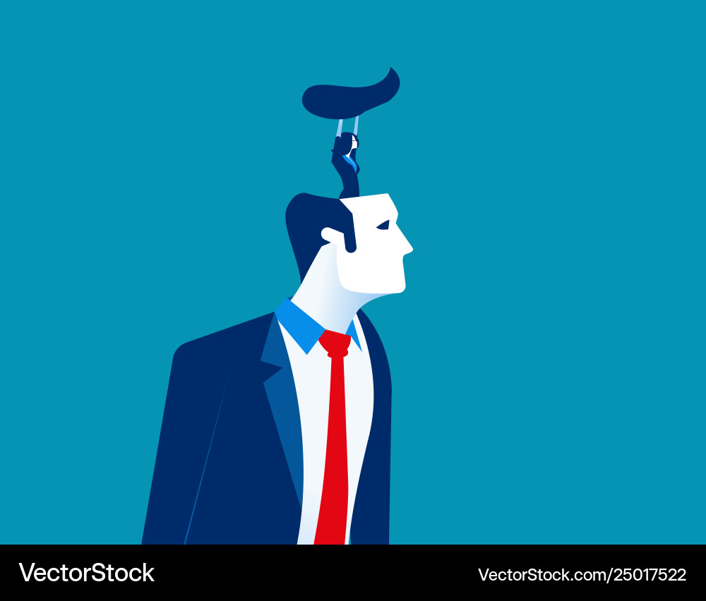 Business head someone in my concept Royalty Free Vector