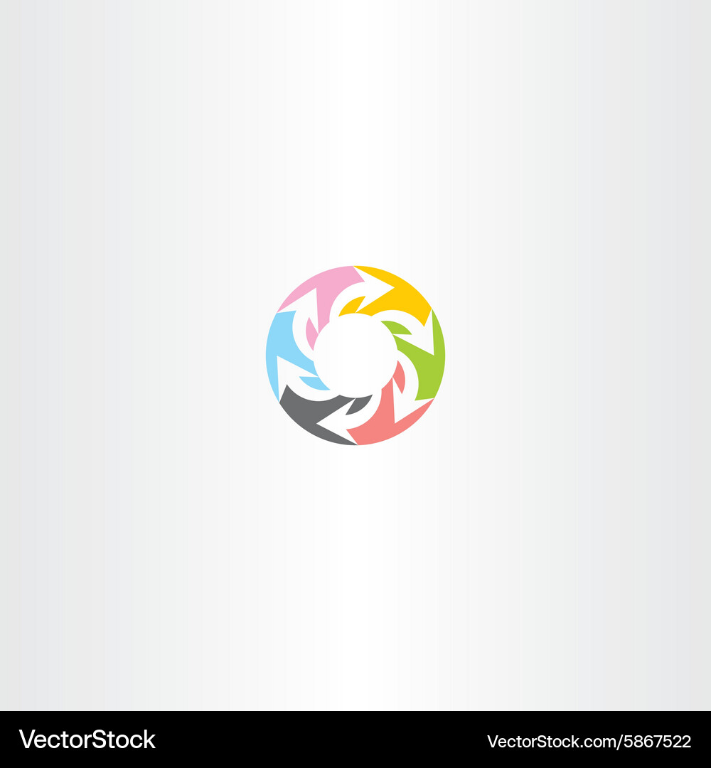 Circle arrow colorful symbol sign Royalty Free Vector Image