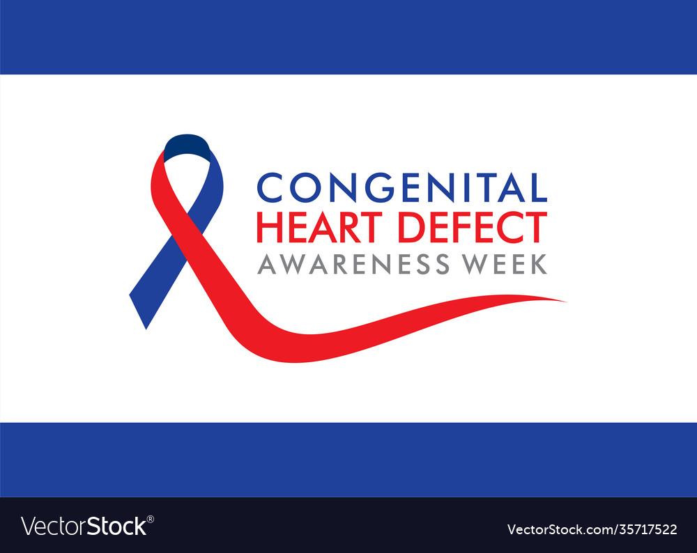 Congenital heart defect awareness week Royalty Free Vector