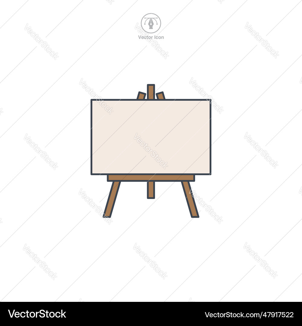Easel icon symbol isolated on white background Vector Image