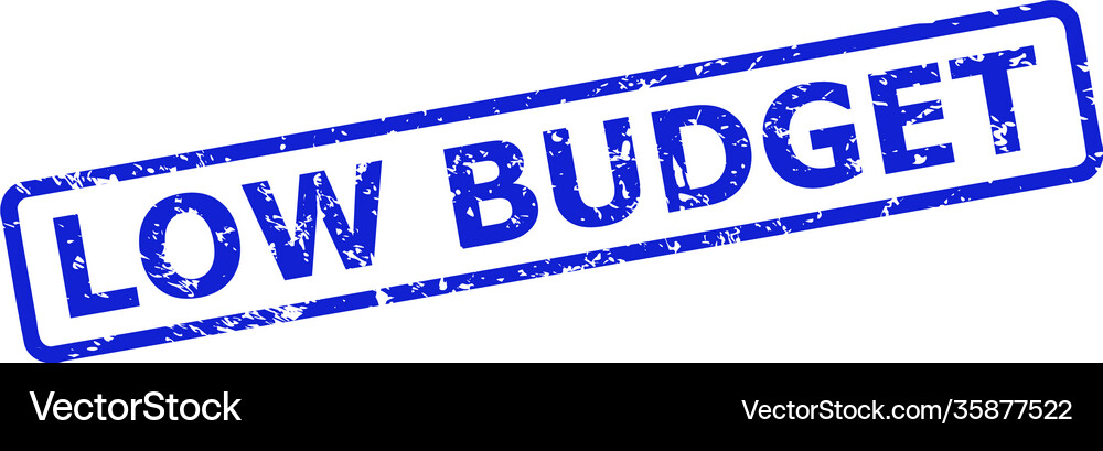 Low budget stamp seal with grunge texture Vector Image