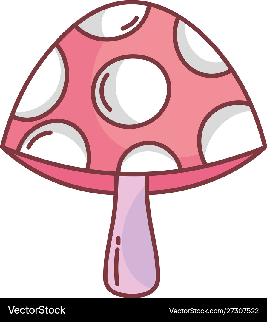Mushroom hello autumn design icon Royalty Free Vector Image