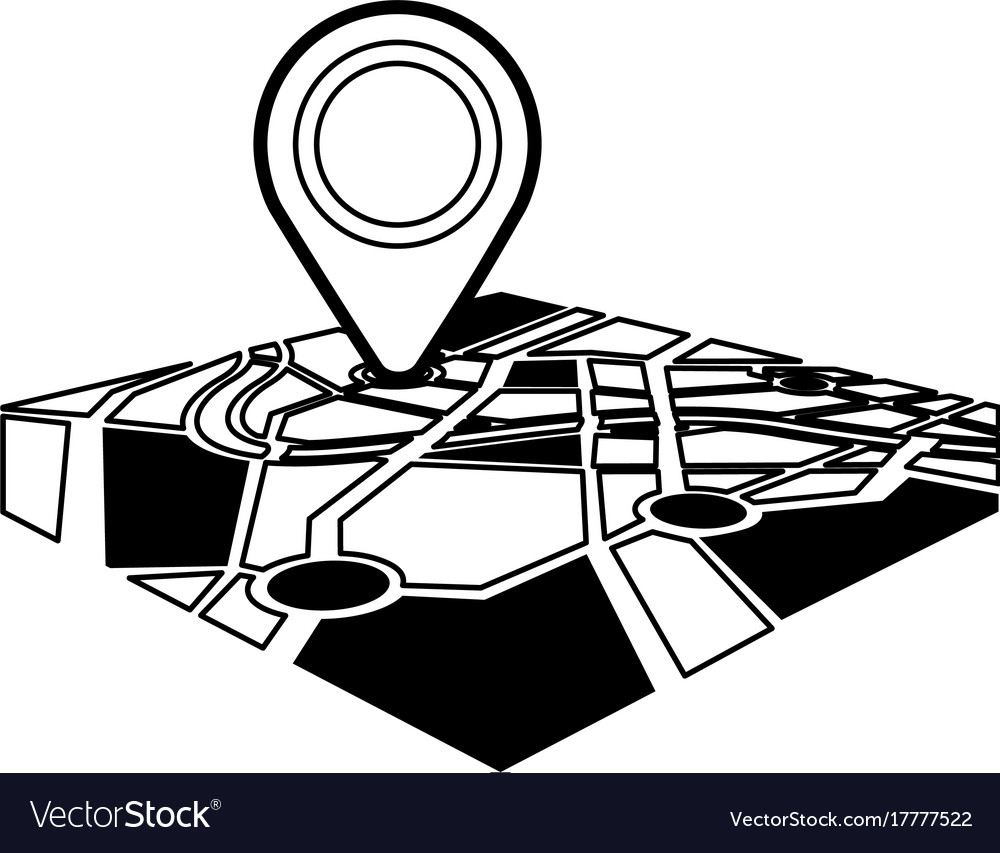 Navigation pointer map direction concept Vector Image