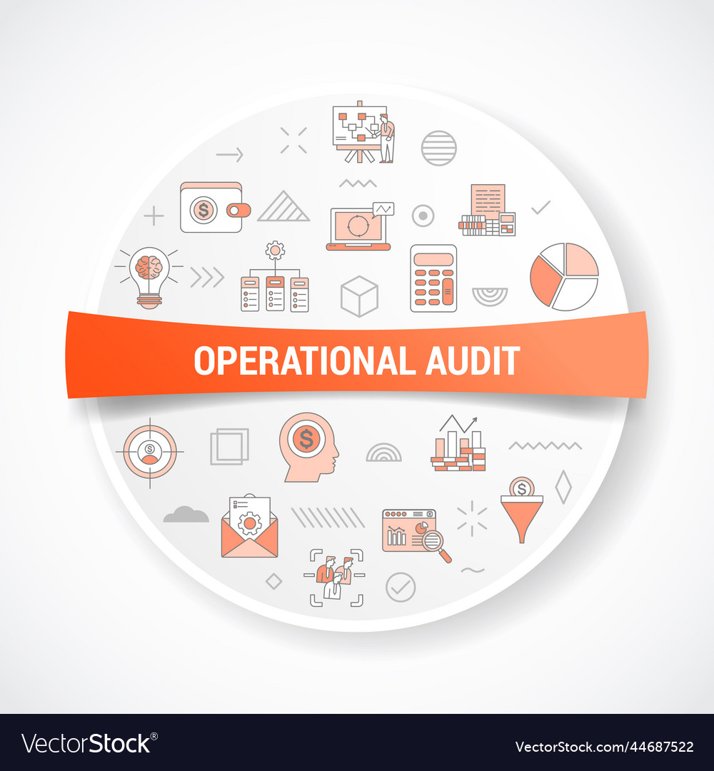 Operational audit concept with icon concept Vector Image Operational audit concept with icon concept Vector Image