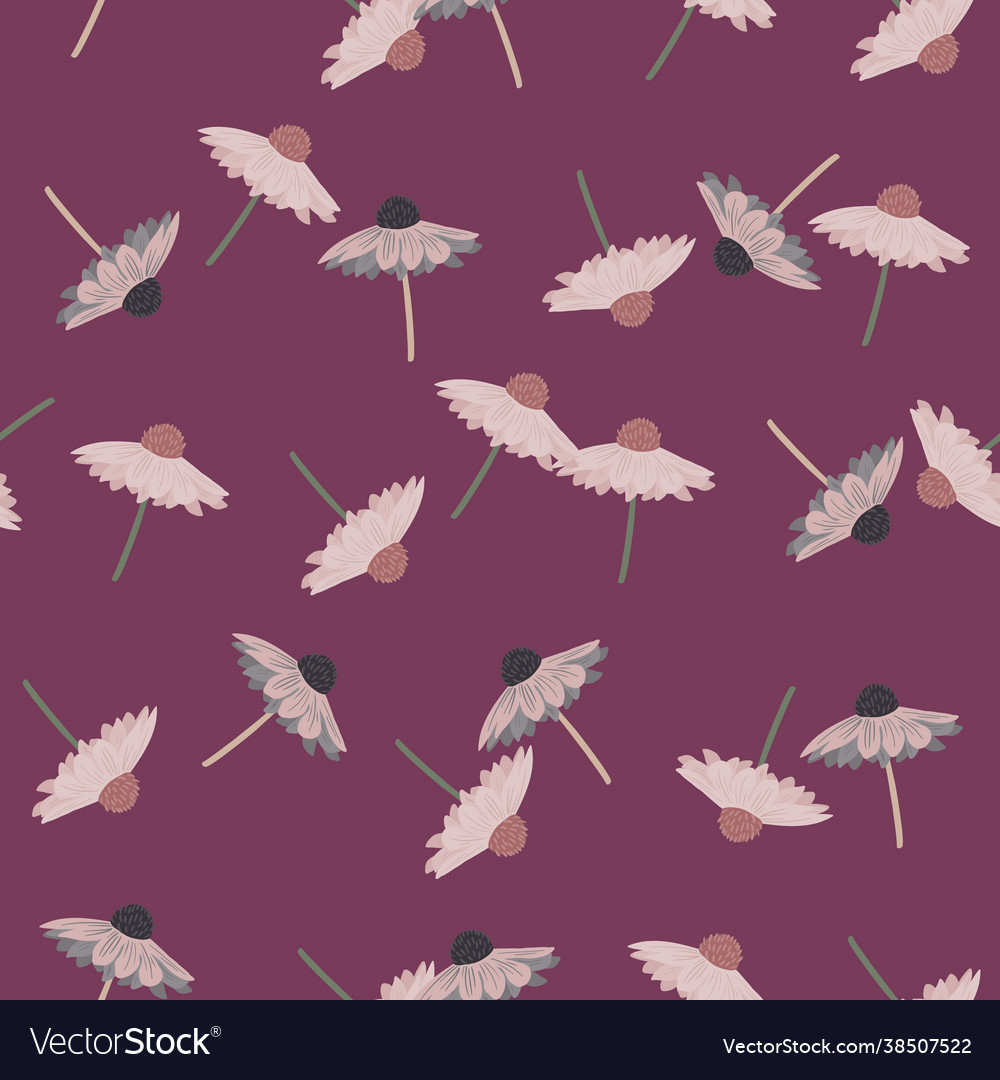 Random seamless pattern with doodle botany Vector Image