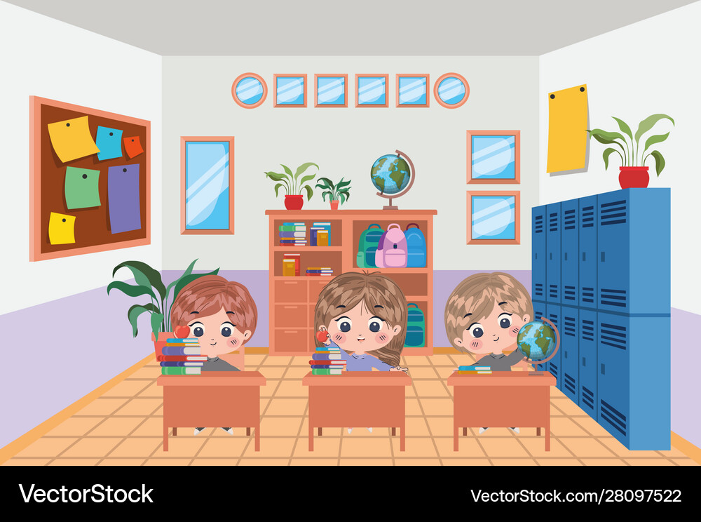 School kids cartoons design Royalty Free Vector Image