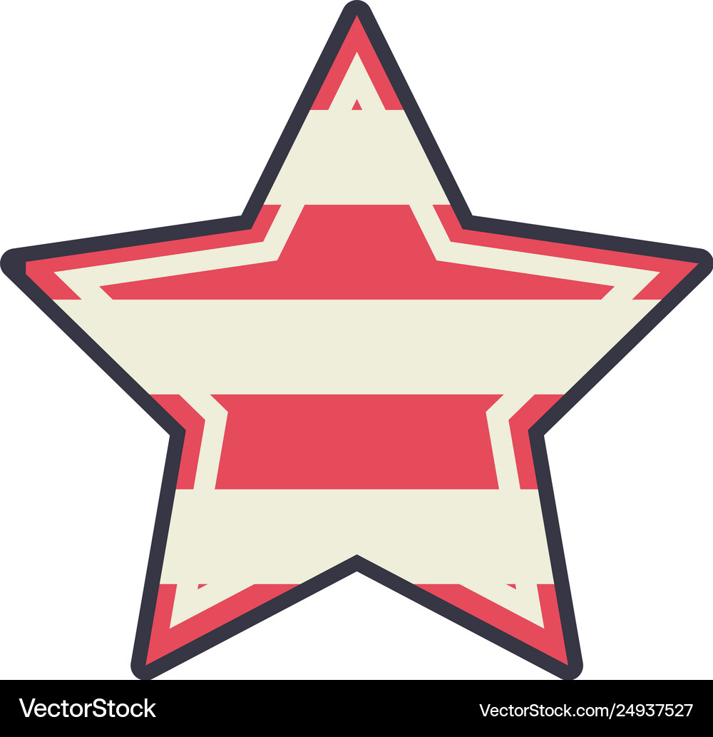 American star emblematic isolated icon Royalty Free Vector
