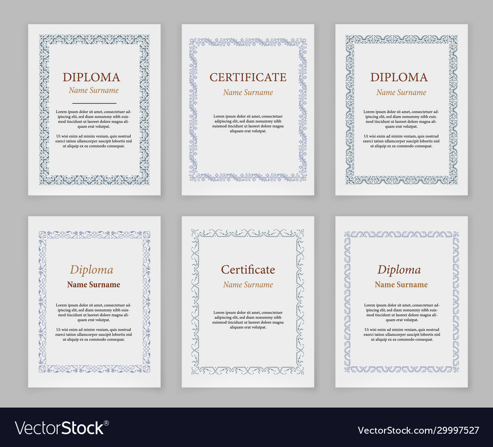 Decorative frames and borders Royalty Free Vector Image
