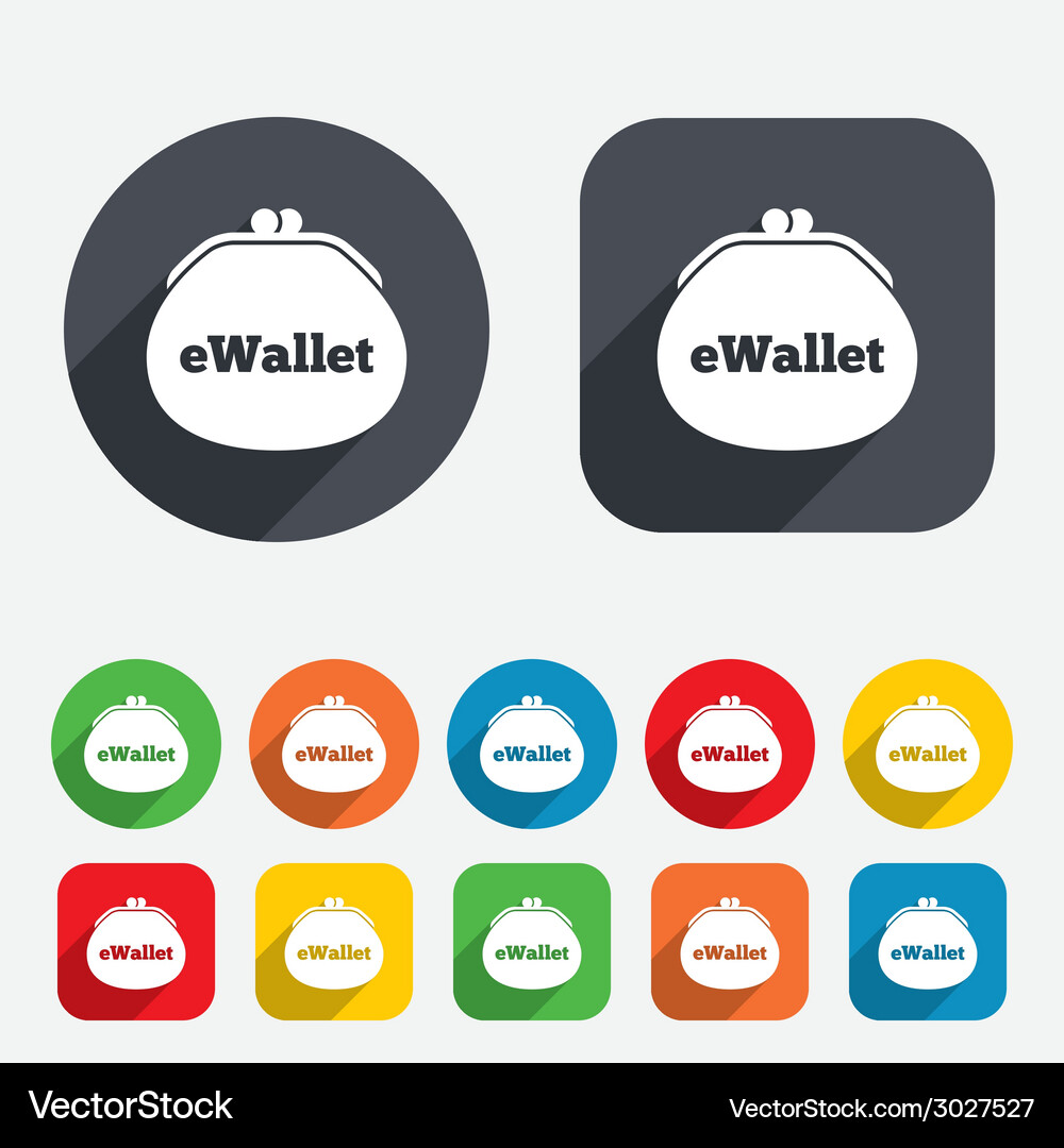 Ewallet sign icon electronic wallet symbol Vector Image