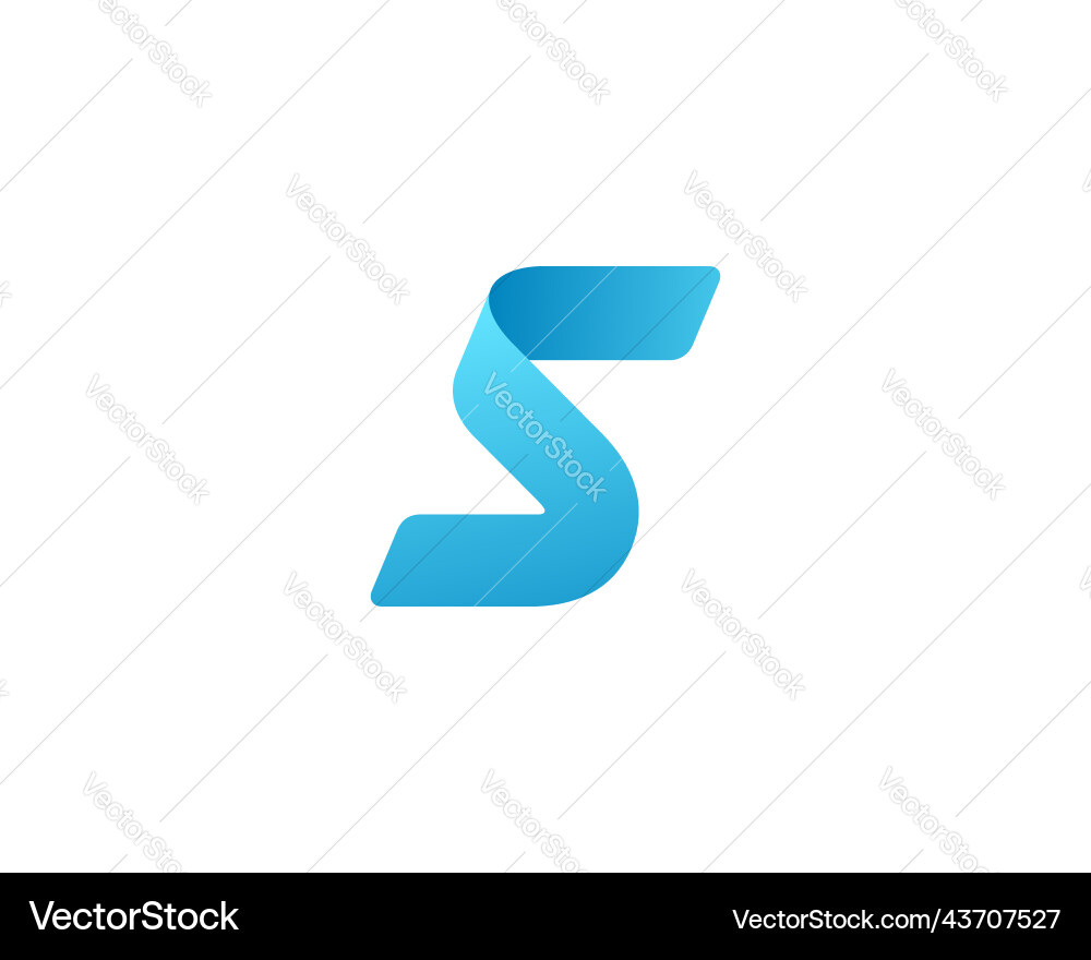 Letter s or number 5 logo icon design template Vector Image