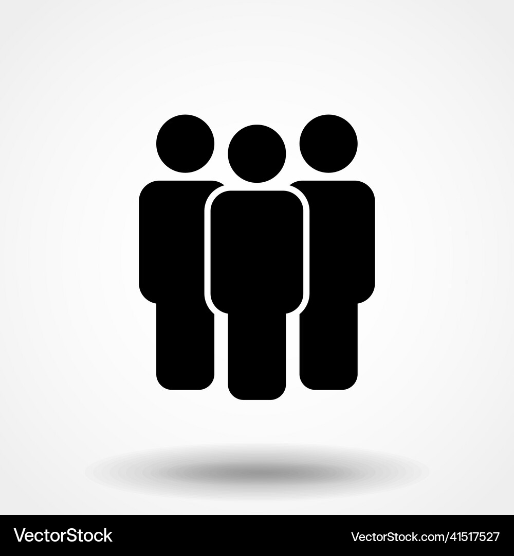 People icon simple flat symbol perfect black Vector Image