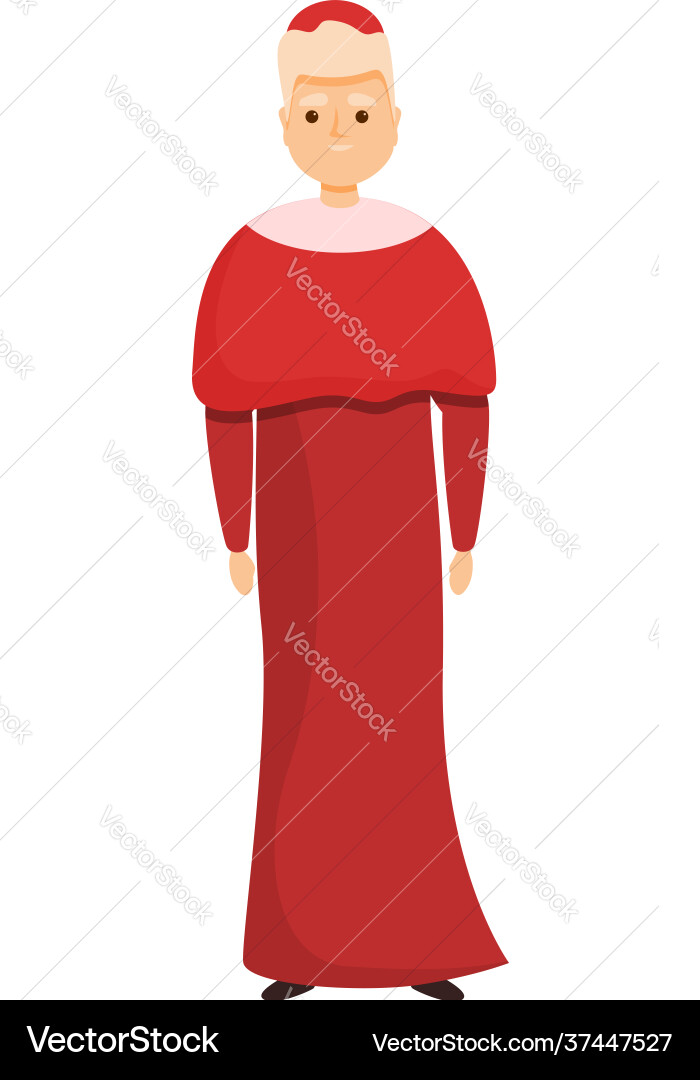 Priest cardinal icon cartoon style Royalty Free Vector Image